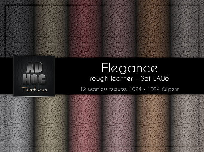 Second Life Marketplace - AD HOC - ELEGANCE - Set LA06 - Rough leather